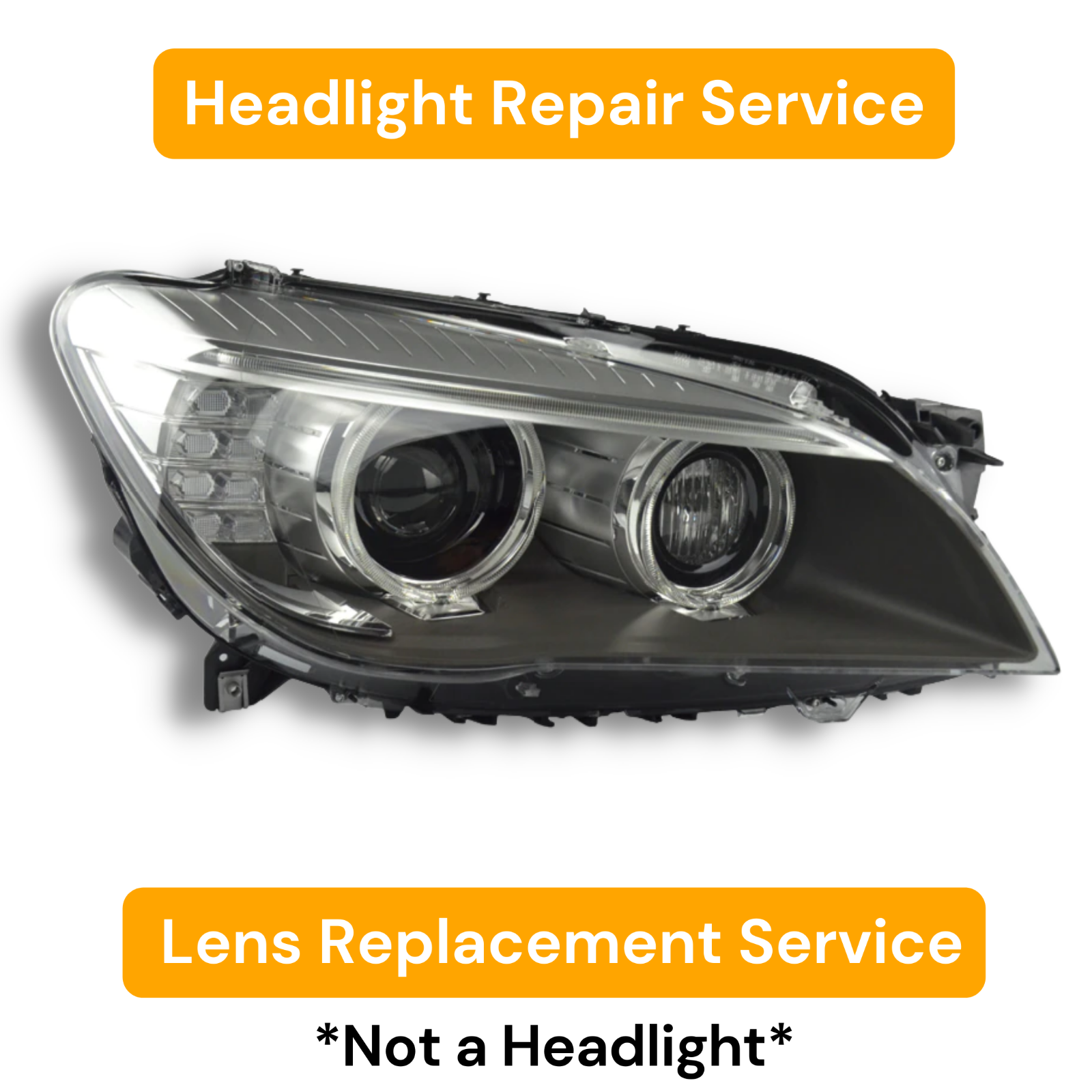 Used 2013-2015 Bmw 7-series F01 F02 Right Headlight Lens Replacement ...