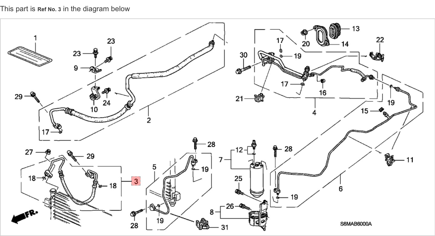 Used Acura RSX A/C Hoses and Fittings for Sale