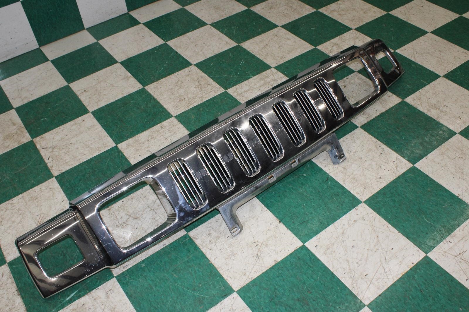 Used 2003-2007 H2 Chrome Upper Radiator Grille Assembly Billet Grill ...