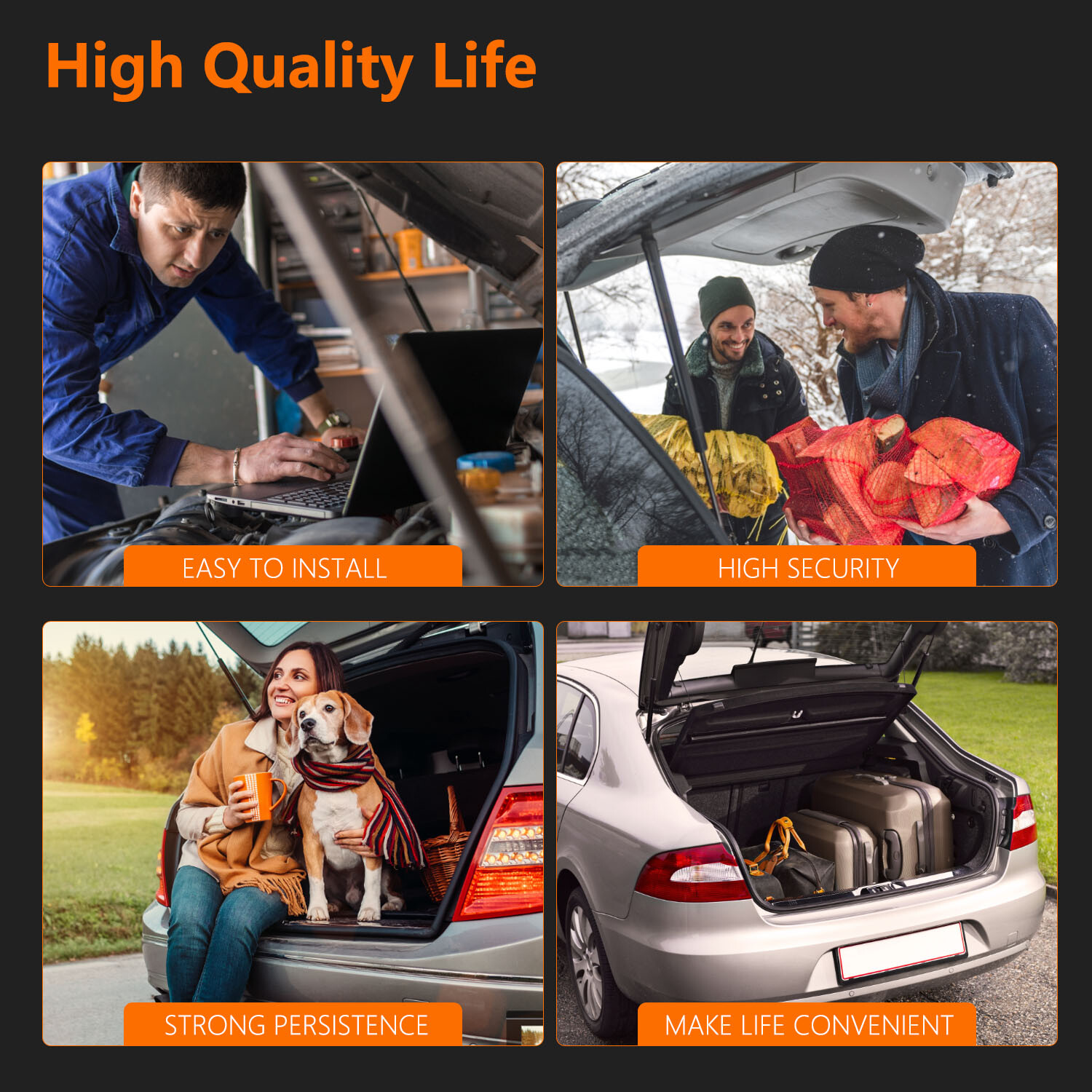 New 2 Rear Tailgate Power Lift Support For 2012-2017 Land Rover Range ...