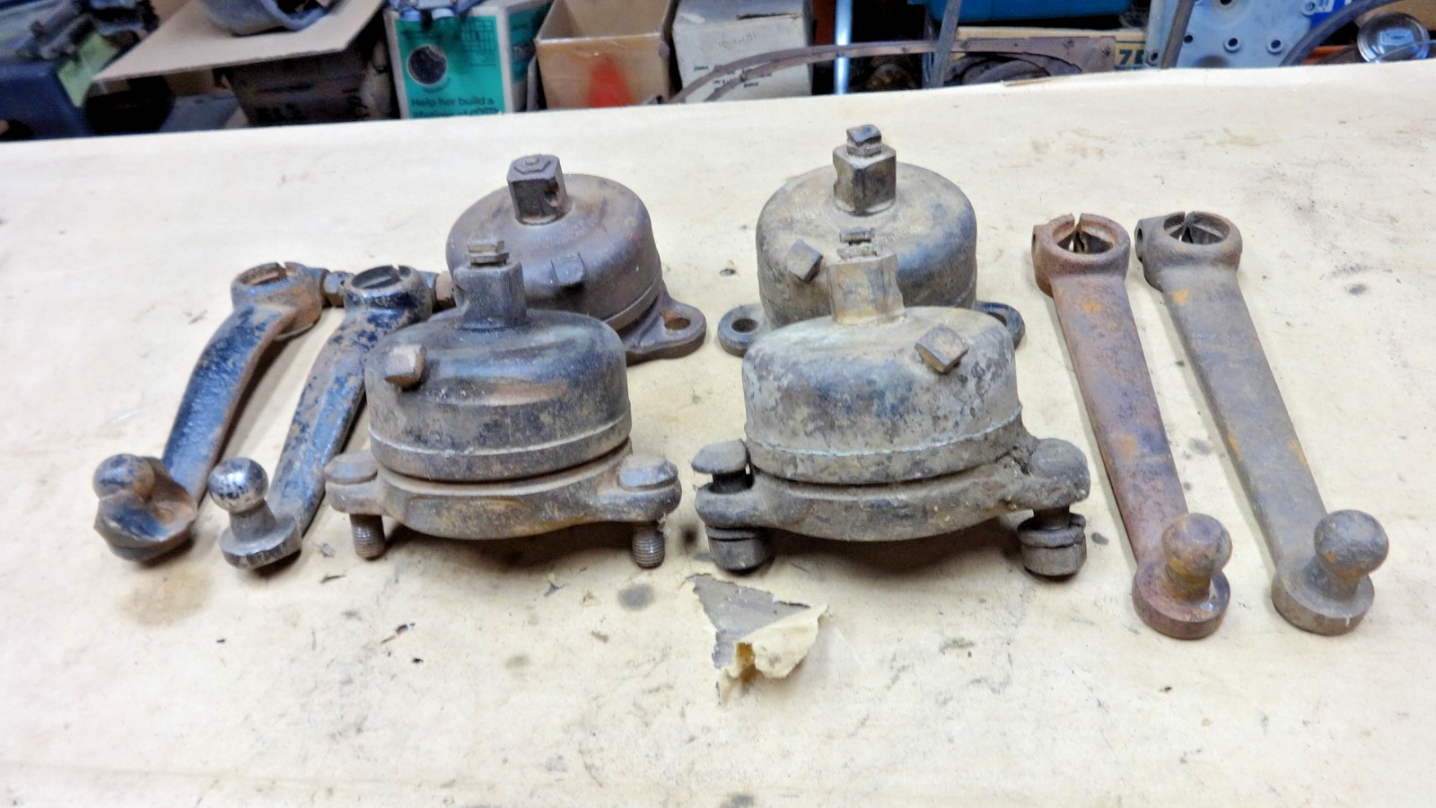 Used 1928 1931 Model A Ford Shocks W/ Arms Original Set Of 4 Front And ...