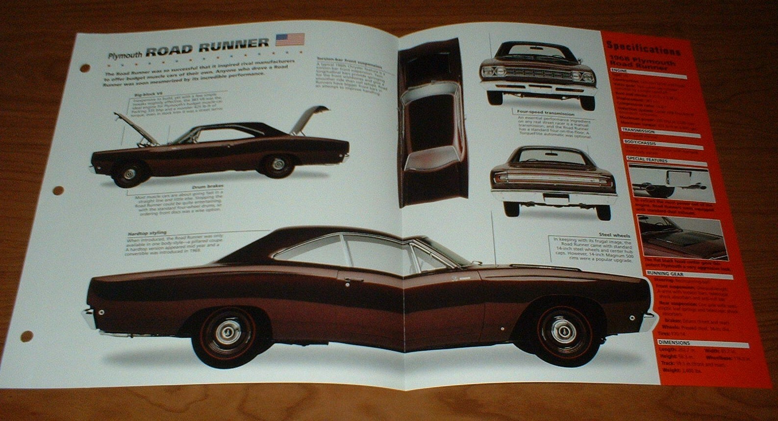 Used 1968 1968 Plymouth Road Runner Original Imp Brochure Specs Info ...