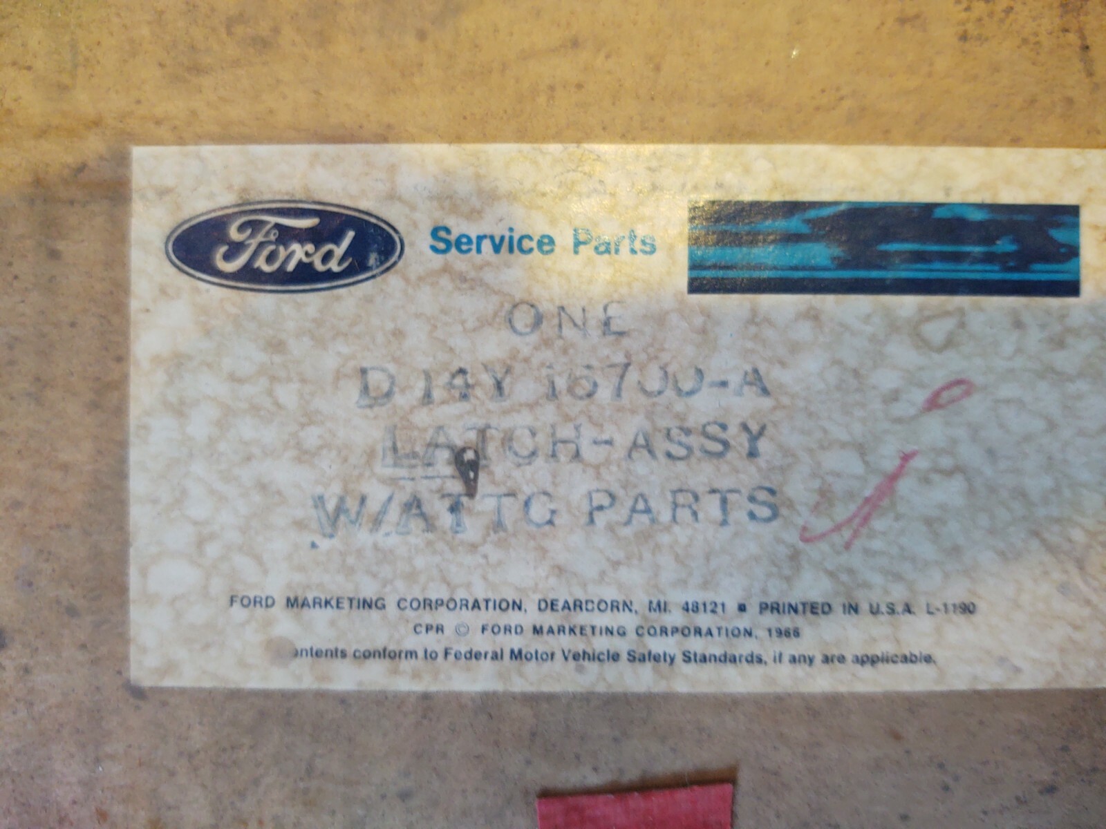 For Parts Or Not Working 1971-1977 Nos Fomoco Mercury Comet Cyclone Gt ...