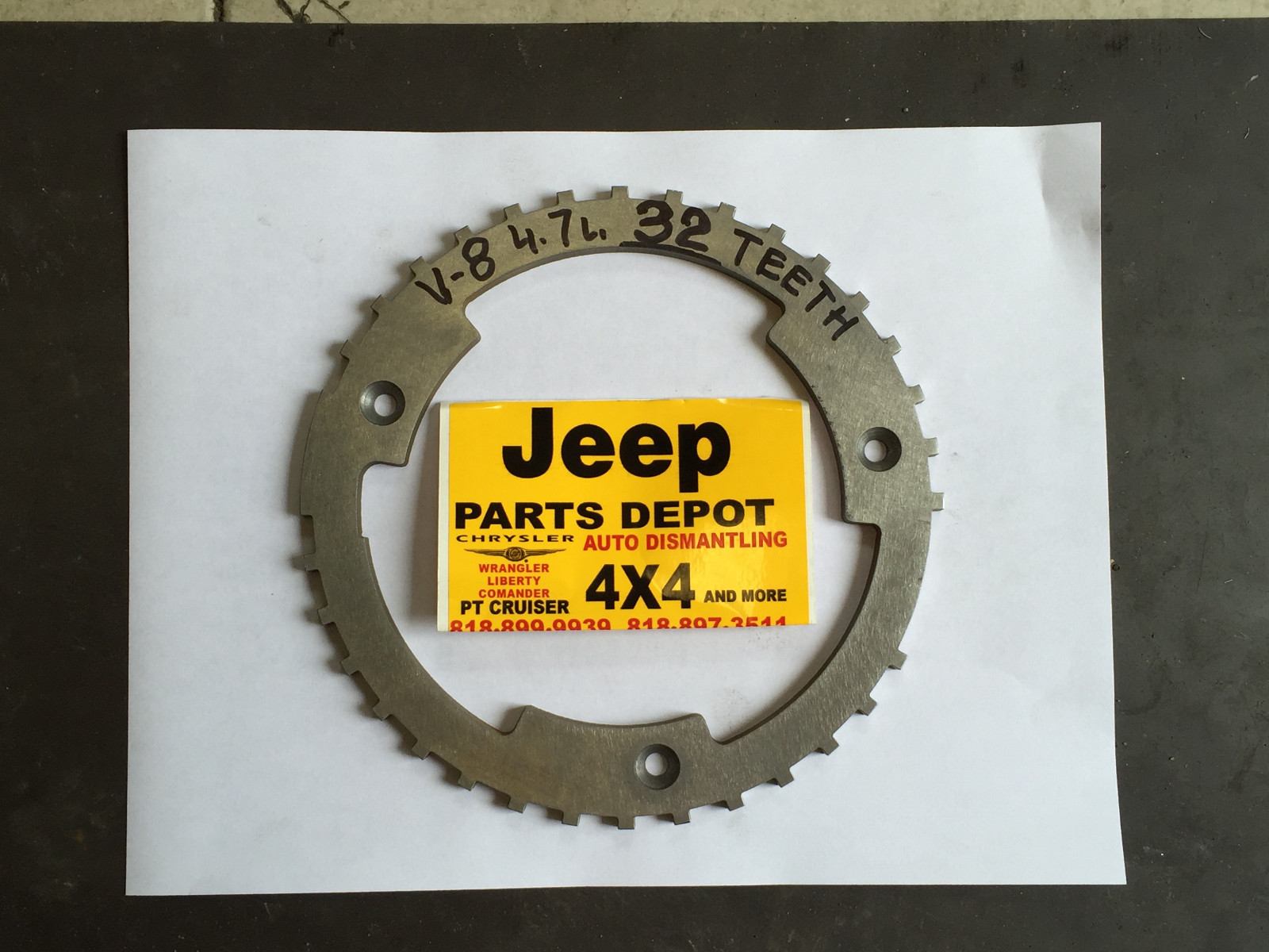 Used Jeep Dodge 4.7 L. Reluctor Ring 1932 Teeth Tone Wheel Crank Shaft ...