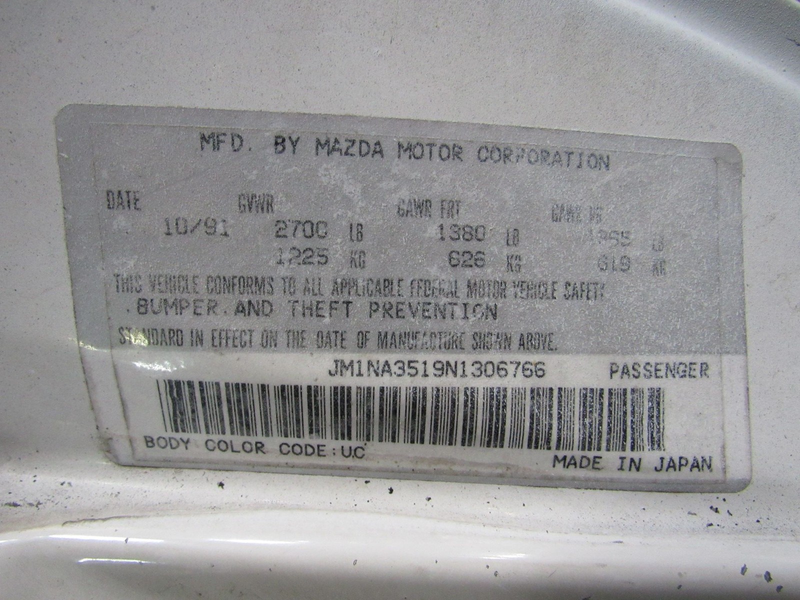 Used 1990-1993 Mazda Miata Mx-5 Na 1.6l Fuel Pump & Level Sending Unit ...