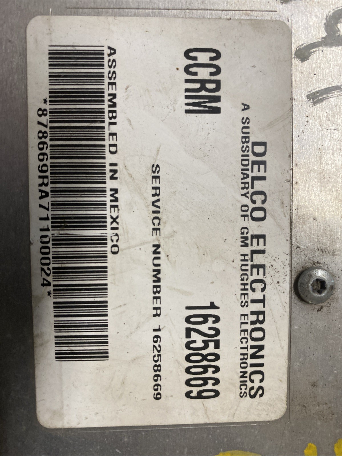 Used 1997 Cadillac Deville Ccrm Bcm Body Control Module 16258669 Oem ...