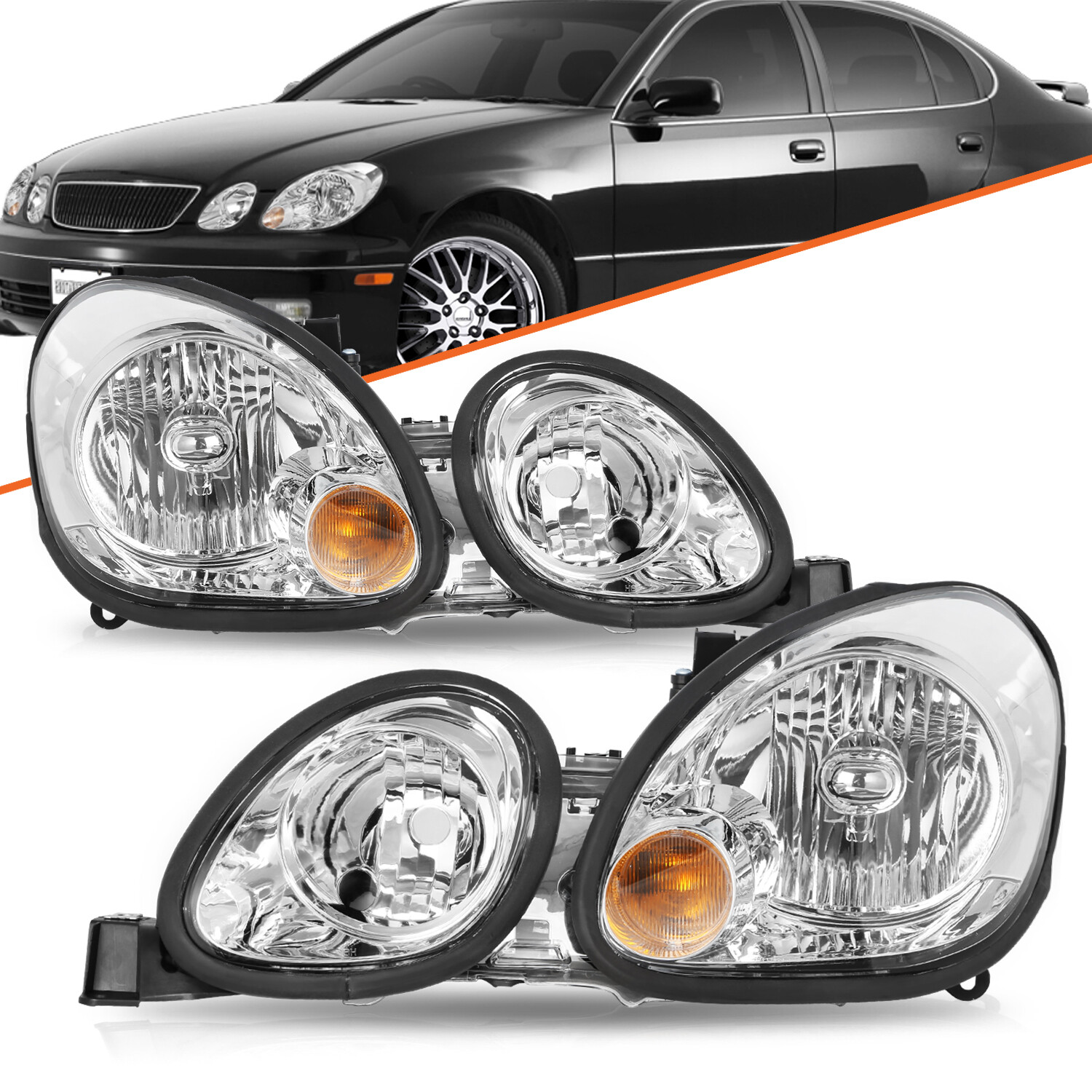 New Headlight For 1998-2005 Lexus Gs300 Gs400 Gs430 Projector Halogen ...