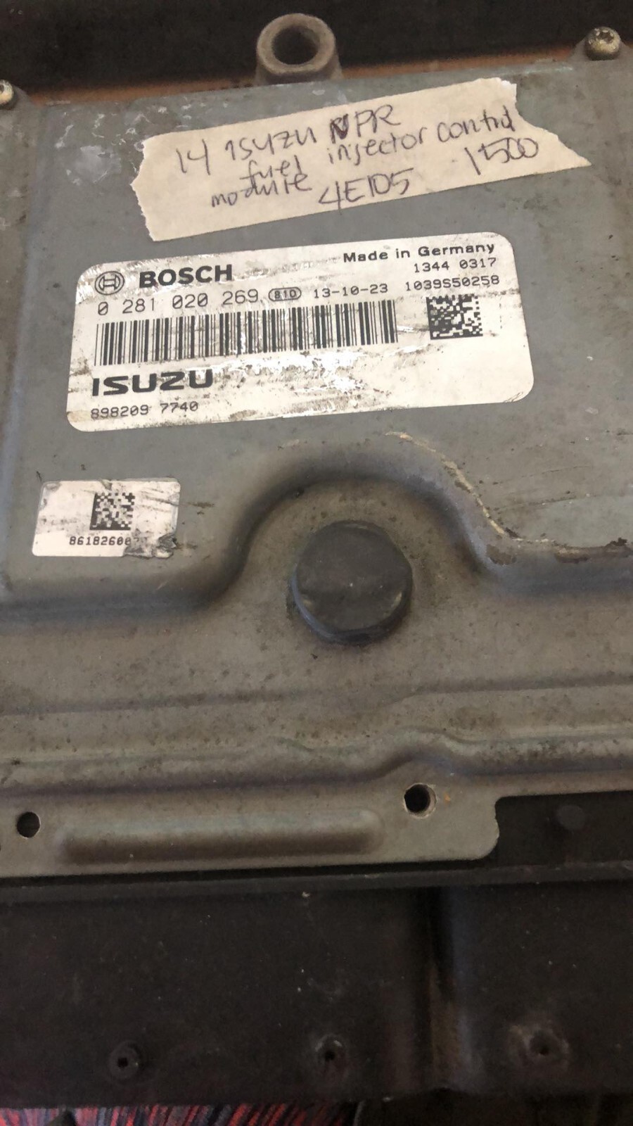 Used 2014 Isuzu Npr Injector Control Module Computer 0 281 020 269 for ...