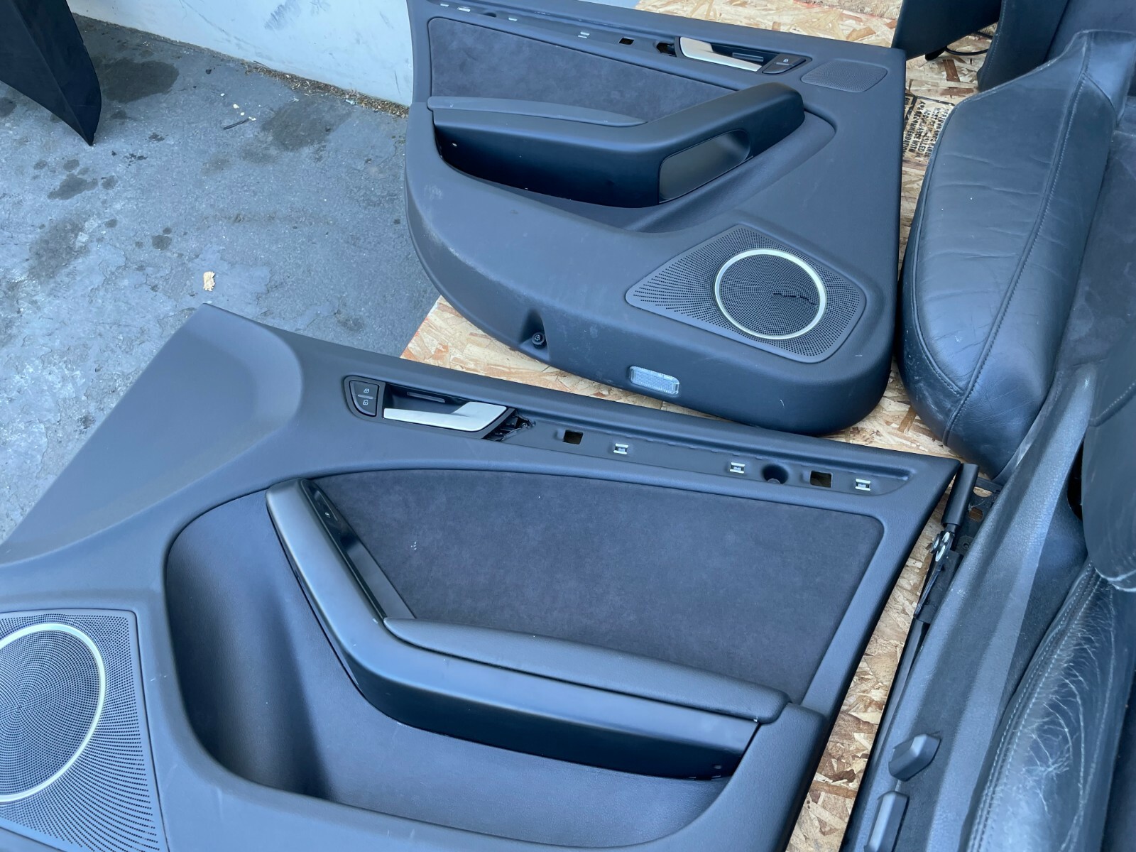 Used Leather/alcantara Seat Seats Set W/door Panels Black 200-20 Audi A ...