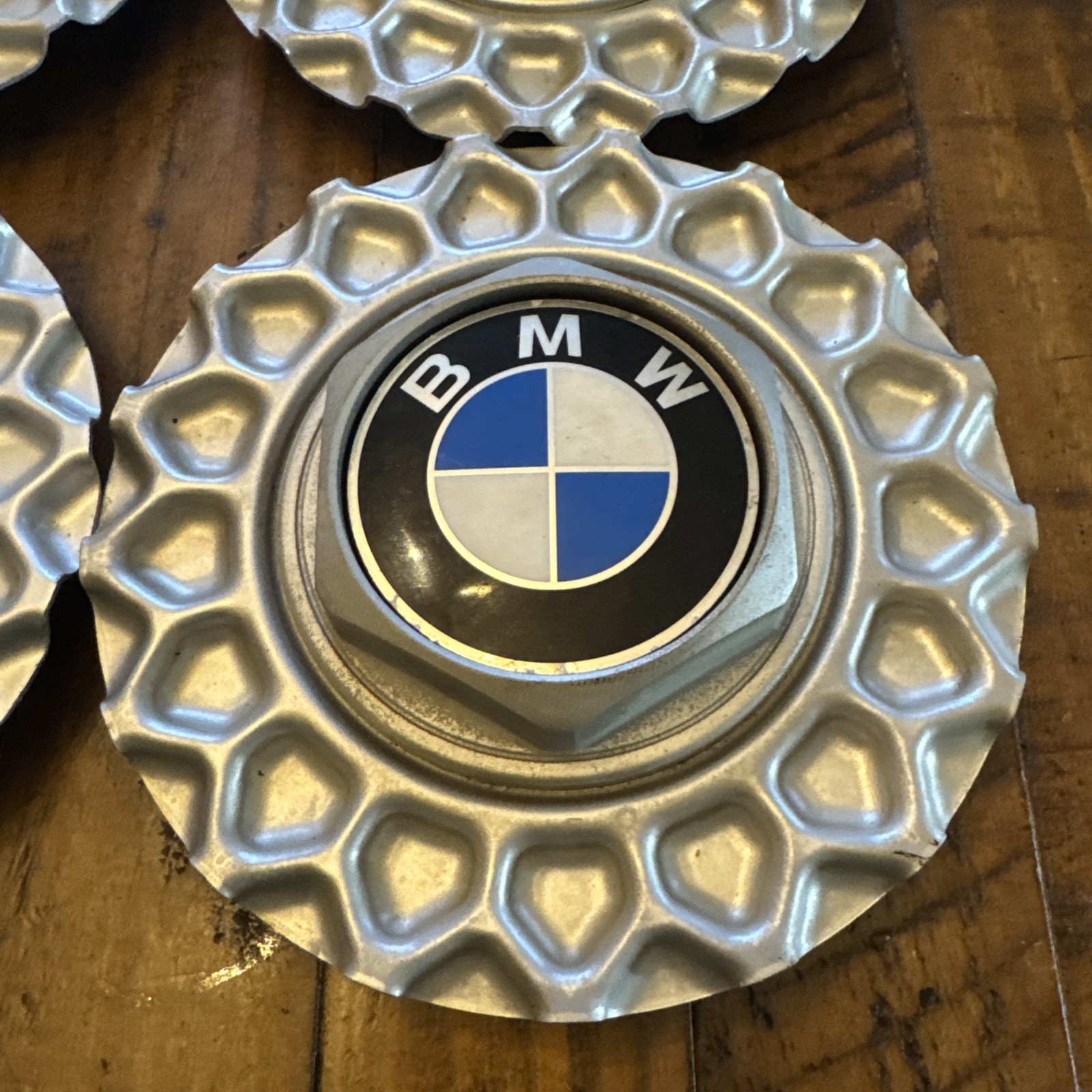 Used X4 Oem Bmw E30 M3 15" Basketweave Style 5 Center Cap Set Bbs Rz ...