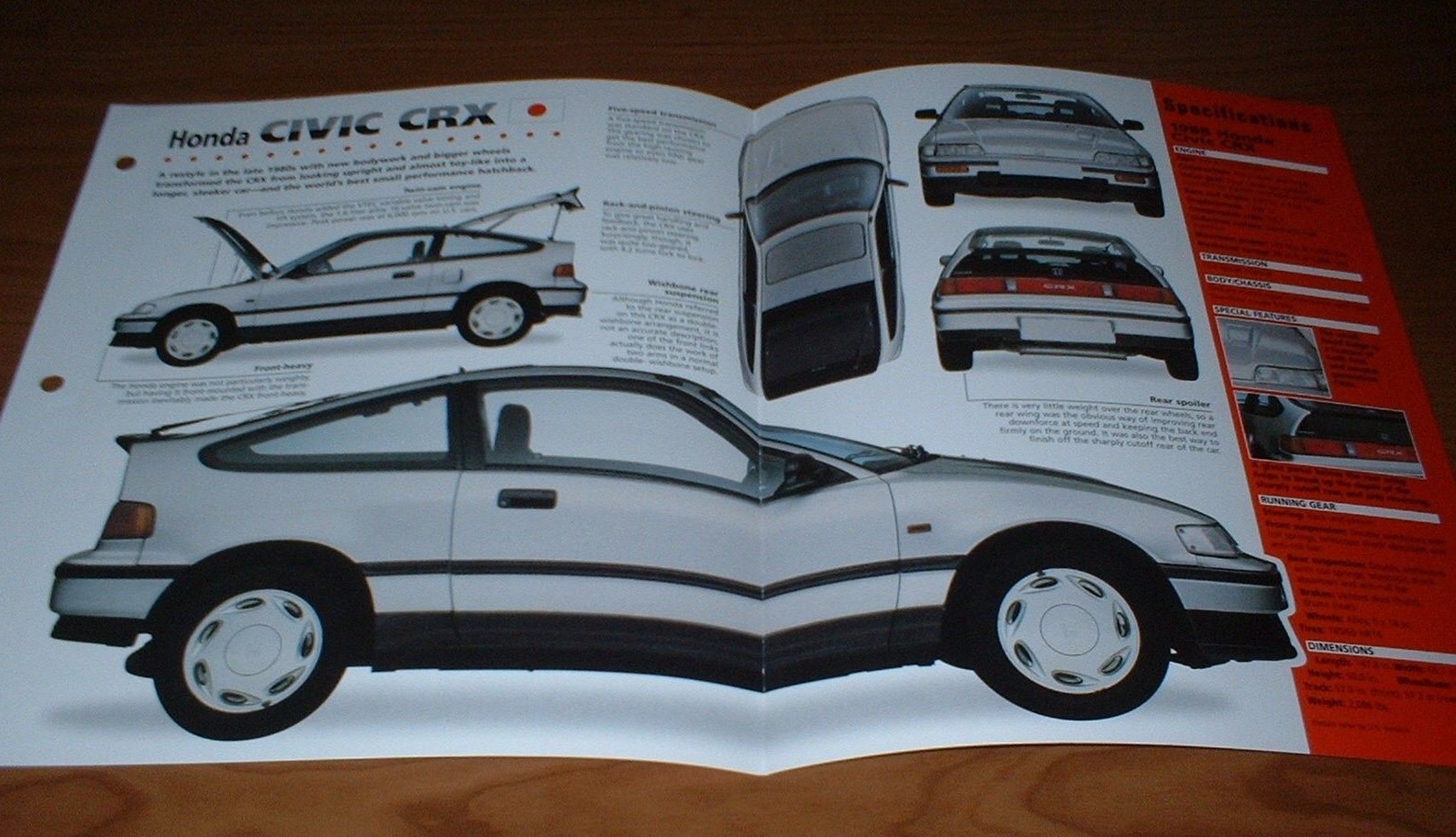 Used 1988 1988-1989 Honda Civic Crx Original Imp Brochure Specs Info ...