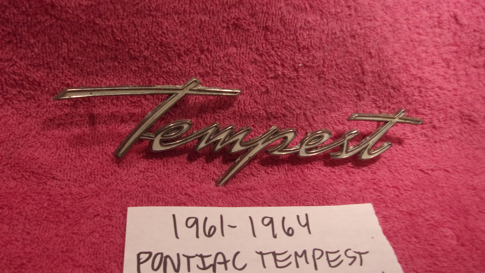 Used 1961-1964 Pontiac Tempest Factory Gm Oem One Script Trim Emblem ...