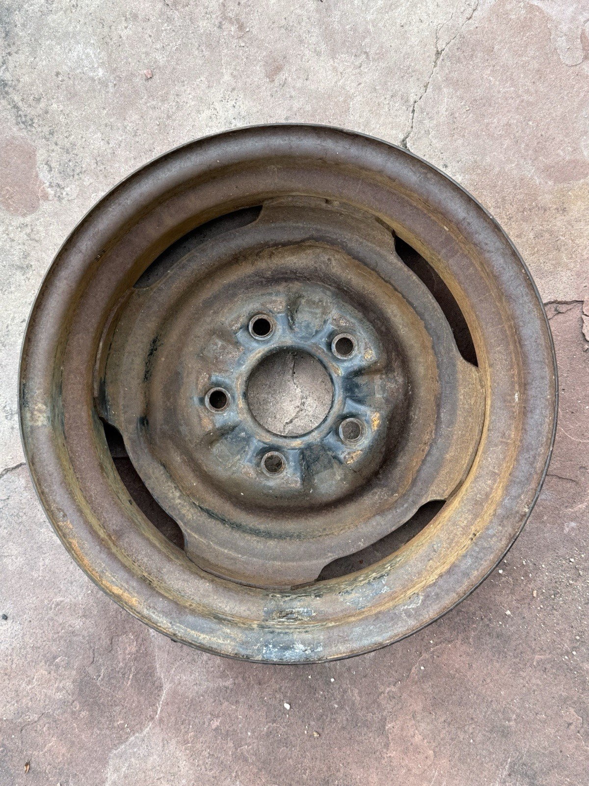 Used 2014 1960’s Chevy Steel 5 X 4.75 Wheel Rim 14x5 Stamped R C Raised ...