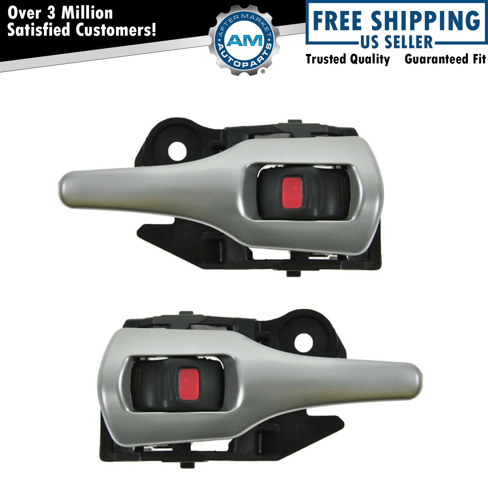 New Door Handles Inside Silver Pair Set For Toyota Corolla Matrix for ...