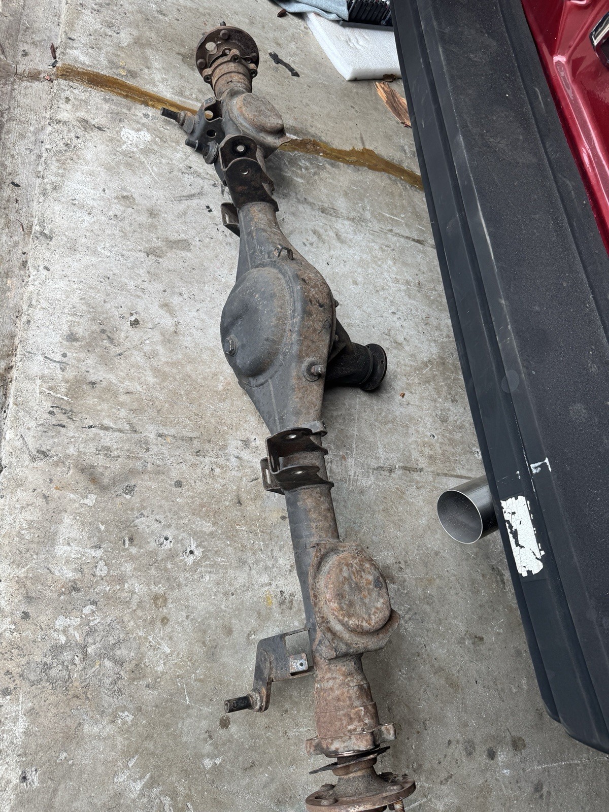 Used Ae86 Rear Axle Assembly With Rear Caliper Brackets. . Good ...
