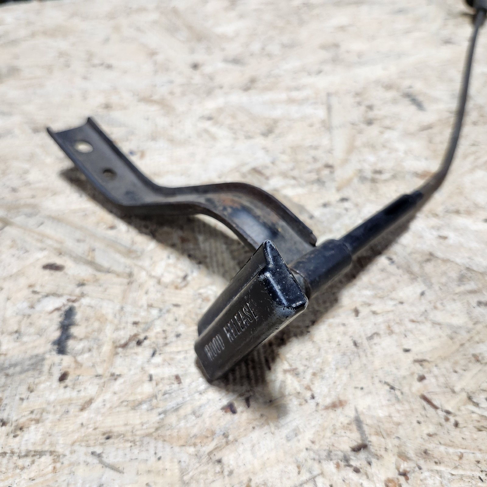 Used C3 Corvette Hood Release Cable Handle And Bracket Good 1968-1976 ...