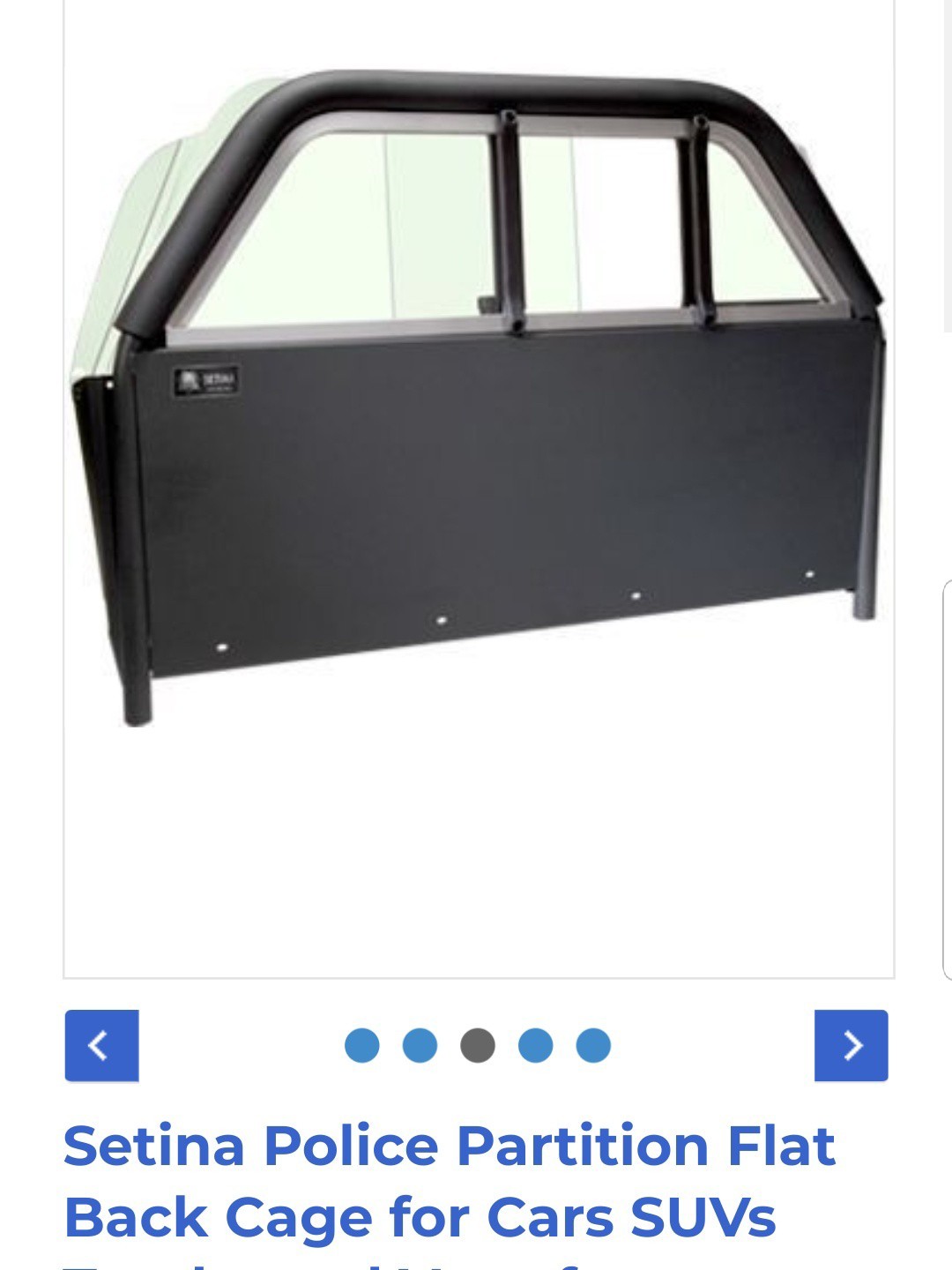 Used Mfg Setina The Body Guard Police Cage Roll Bar for Sale | MFG ...