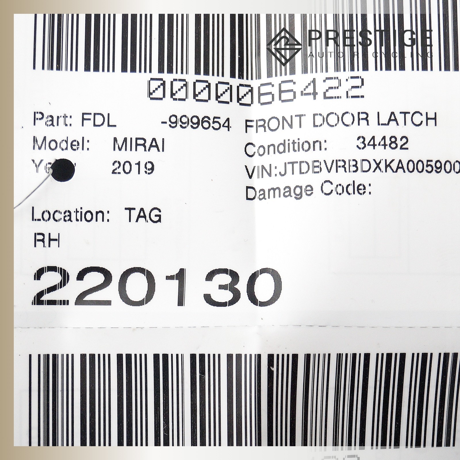 Used 2015-2025 Toyota Mirai Prius V Door Lock Latch Actuator Front ...