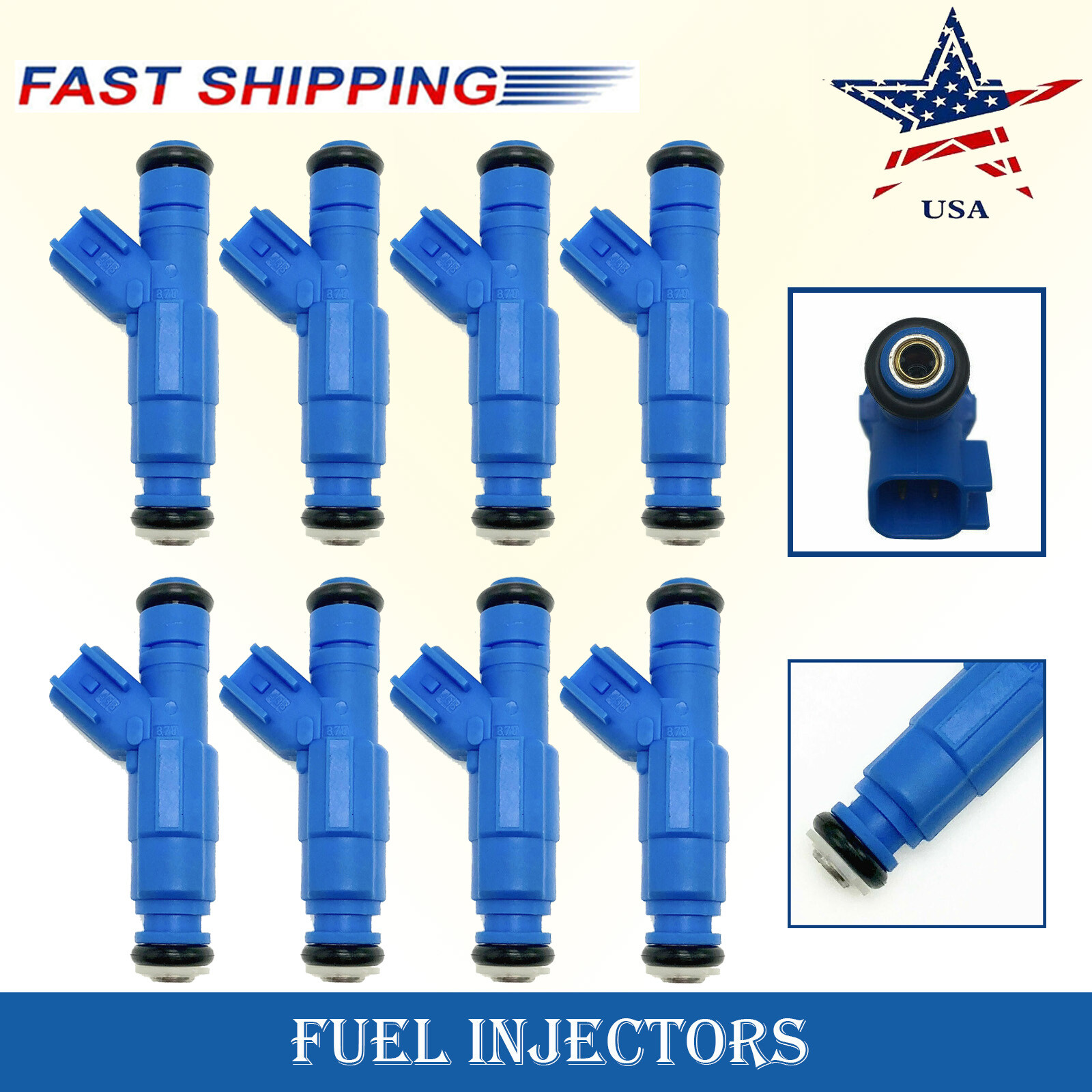 Remanufactured Upgraded 6-hole 24lb Set Of 8 Ev1 Fuel Injectors For ...