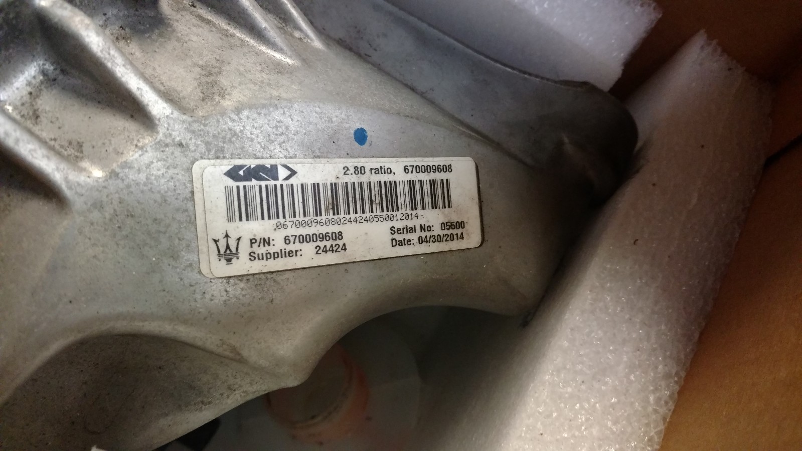 Used Maserati Ghibli Rear Axle Differential Oem 670009608 2014 - 2017 ...