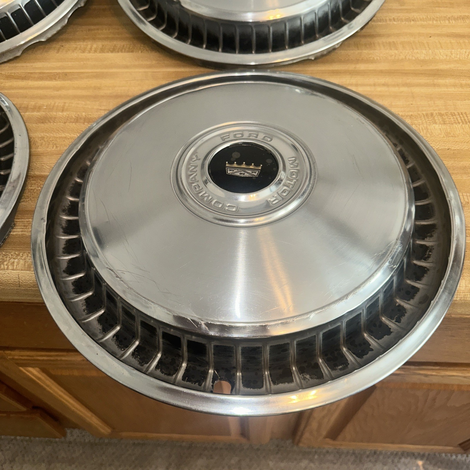 Used 1971-1977 Ford F150 Van Truck Ltd Torino 15” Oem Ford Hubcaps Set ...