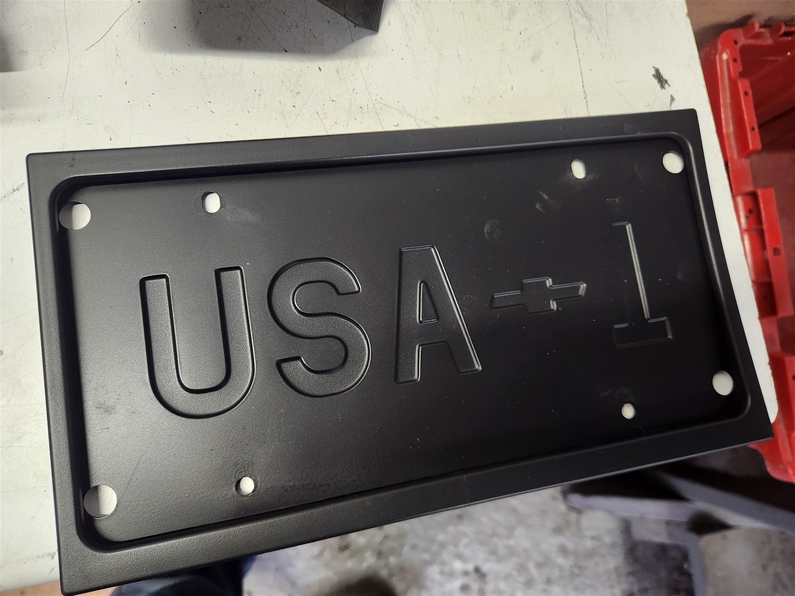 Used 1991-1996 Corvette C4 Rear License Plate Usa-1 Frame Gm Good ...
