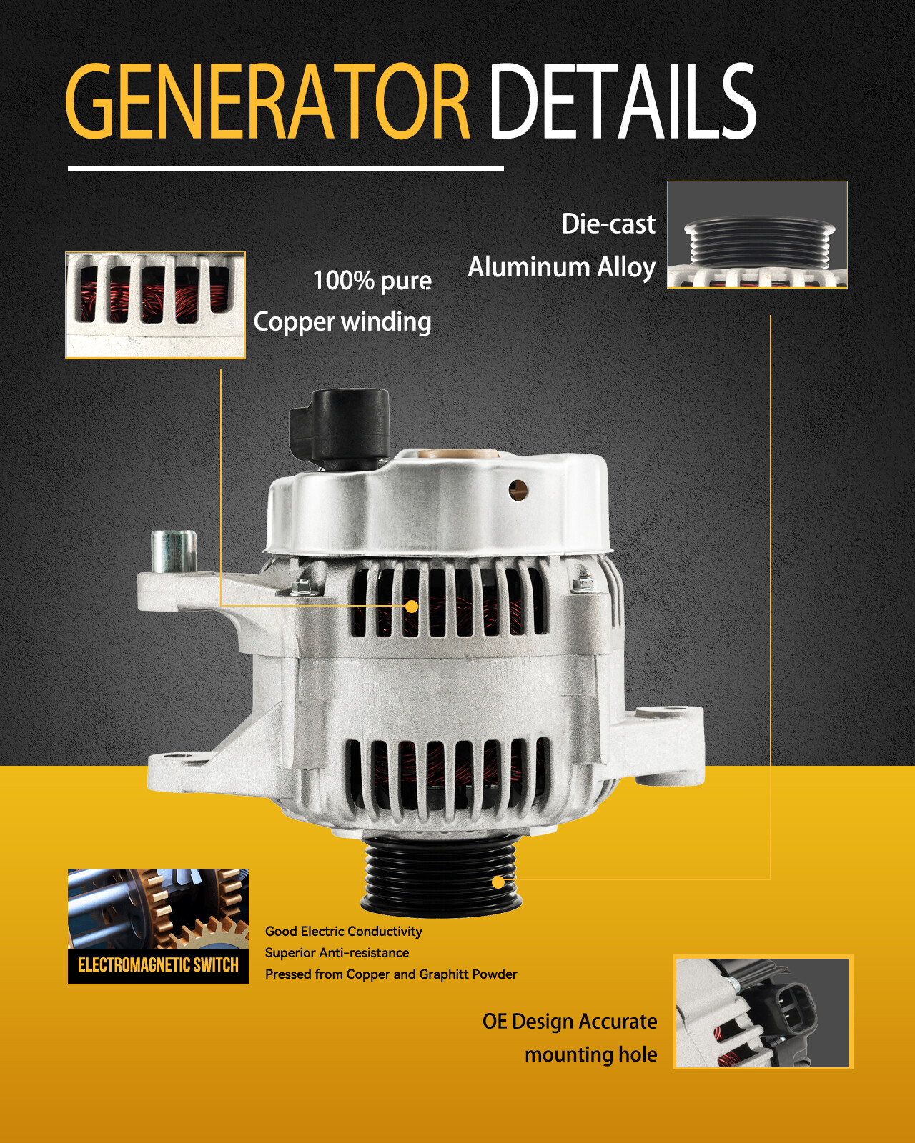 New Alternator 13756 Fits Toyota Corolla & Chevrolet Prizm L4 1.8l 1998 ...