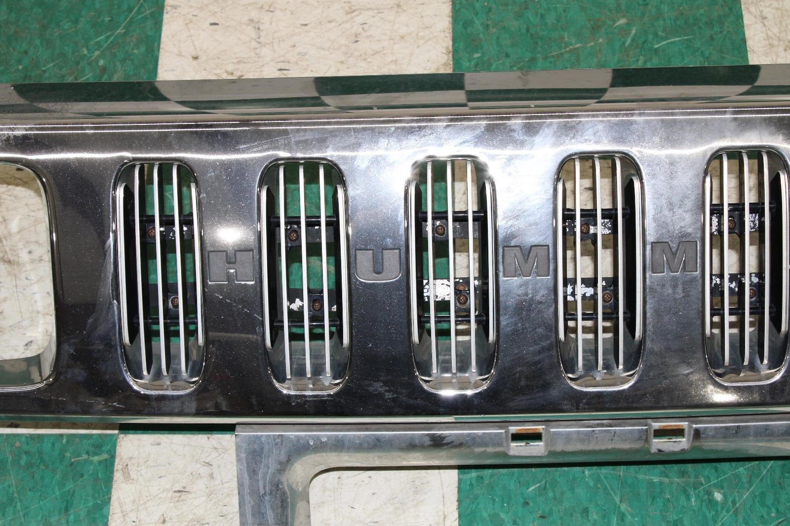 Used 2003-2007 H2 Chrome Upper Radiator Grille Assembly Billet Grill ...