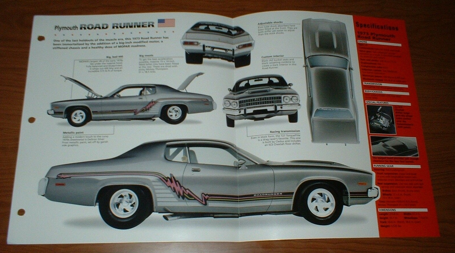 Used 1973 1973 Plymouth Road Runner Original Imp Brochure Specs Info ...