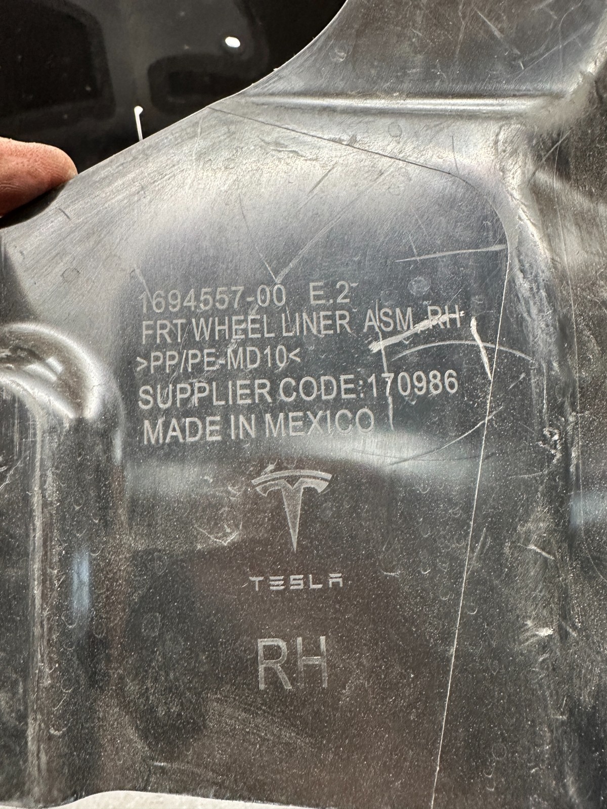 Used 💎oem 2024-2025 Tesla Model 3 Front Wheel Fender Liner Splash ...