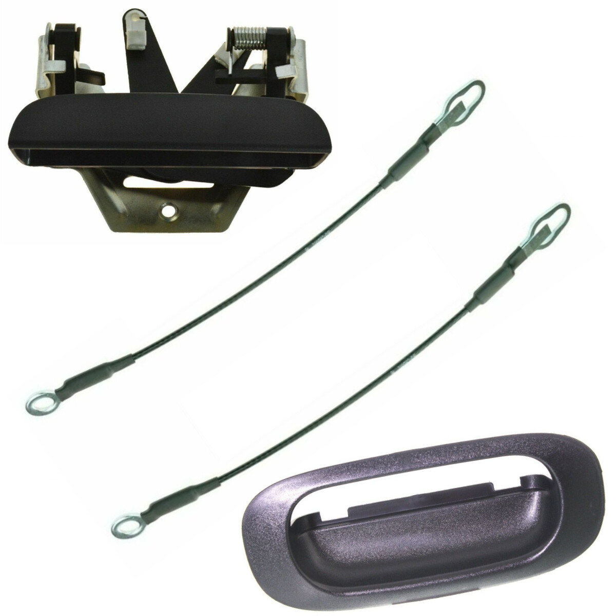 New 4pc Rear Tailgate Handle Bezel Cables Straps Set For 1997-2004 ...