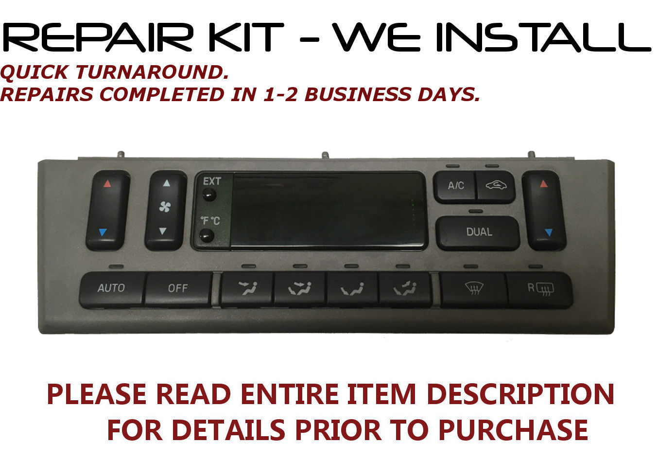 Ford F 150 Air Conditioning REMANUFACTURED A/C Heater Climate Control ...