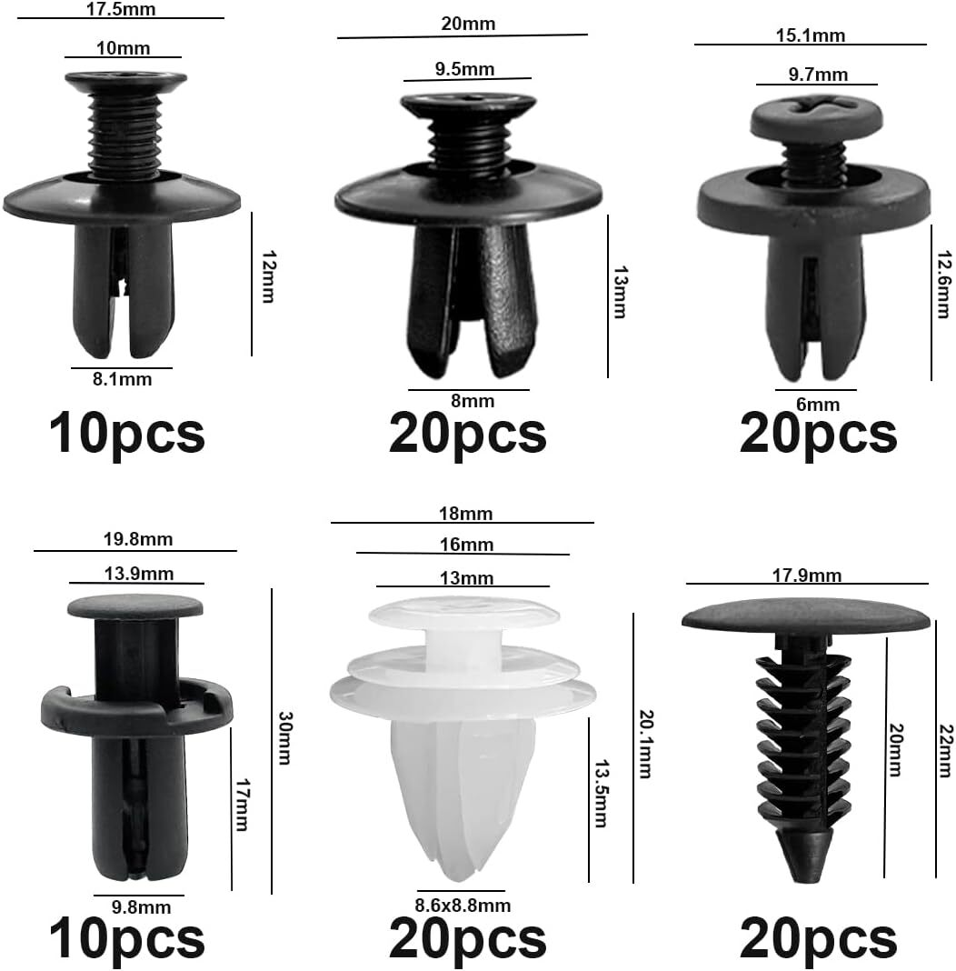 Remanufactured For Nissan Fastener Box Set Bumper Fender Liner Push ...