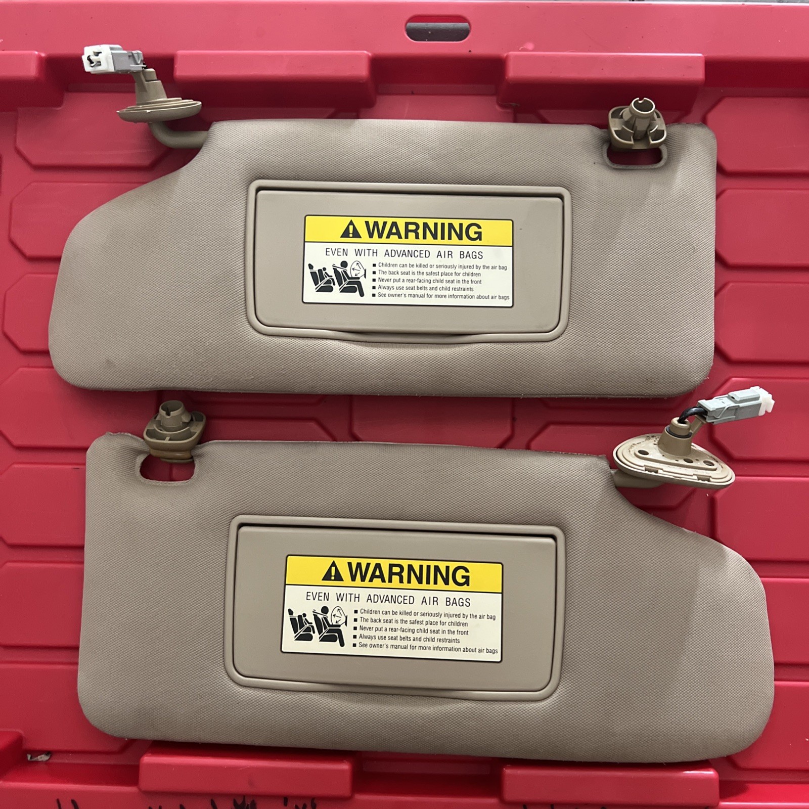 Used 2003-2007 Honda Accord Driver & Passenger Side Sun Visor Set Pair Tan for Sale | 2003-2007 ...