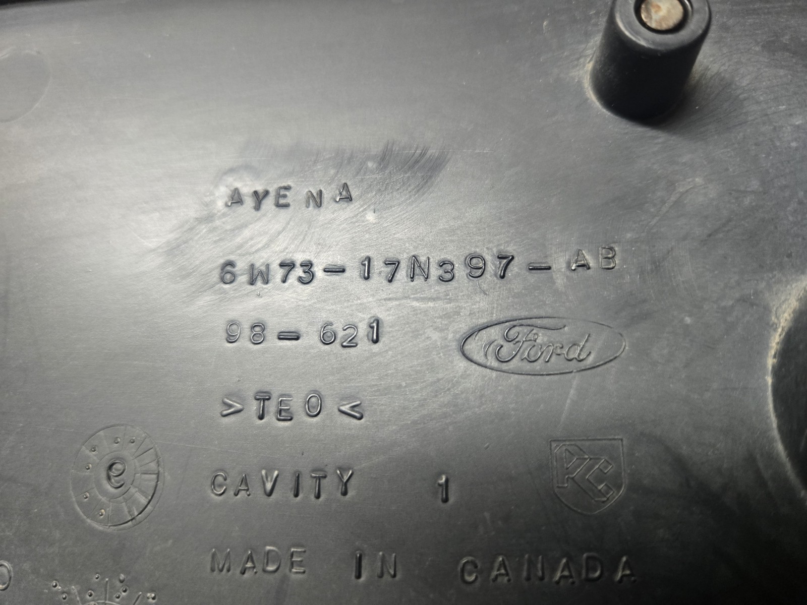 Used 1998 Genuine Ford Oem Front Bumper License Plate Bracket Mount ...