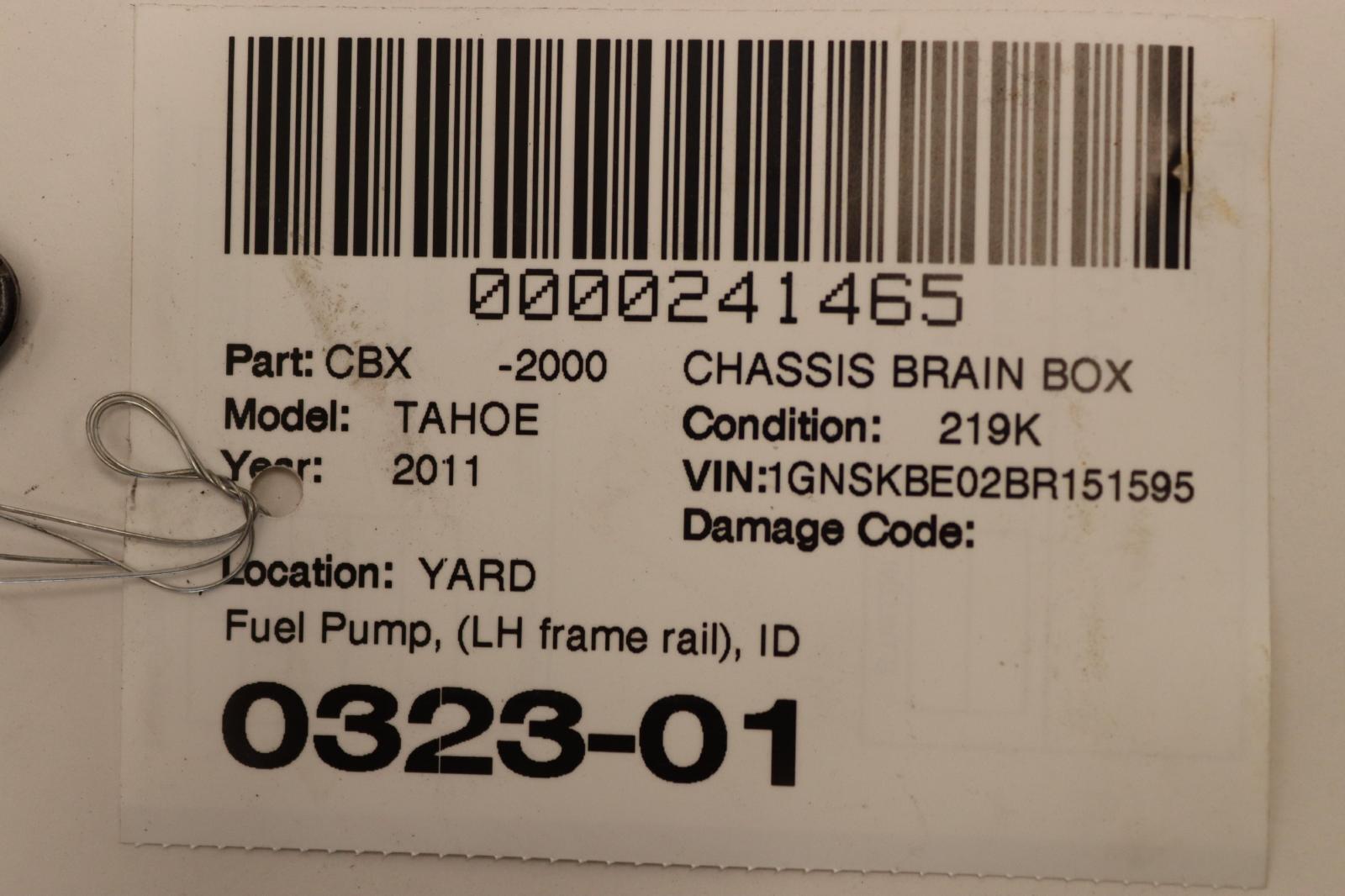 Used 2010-2012 Chevy Tahoe Left Frame Rail Fuel Pump Control Module W ...