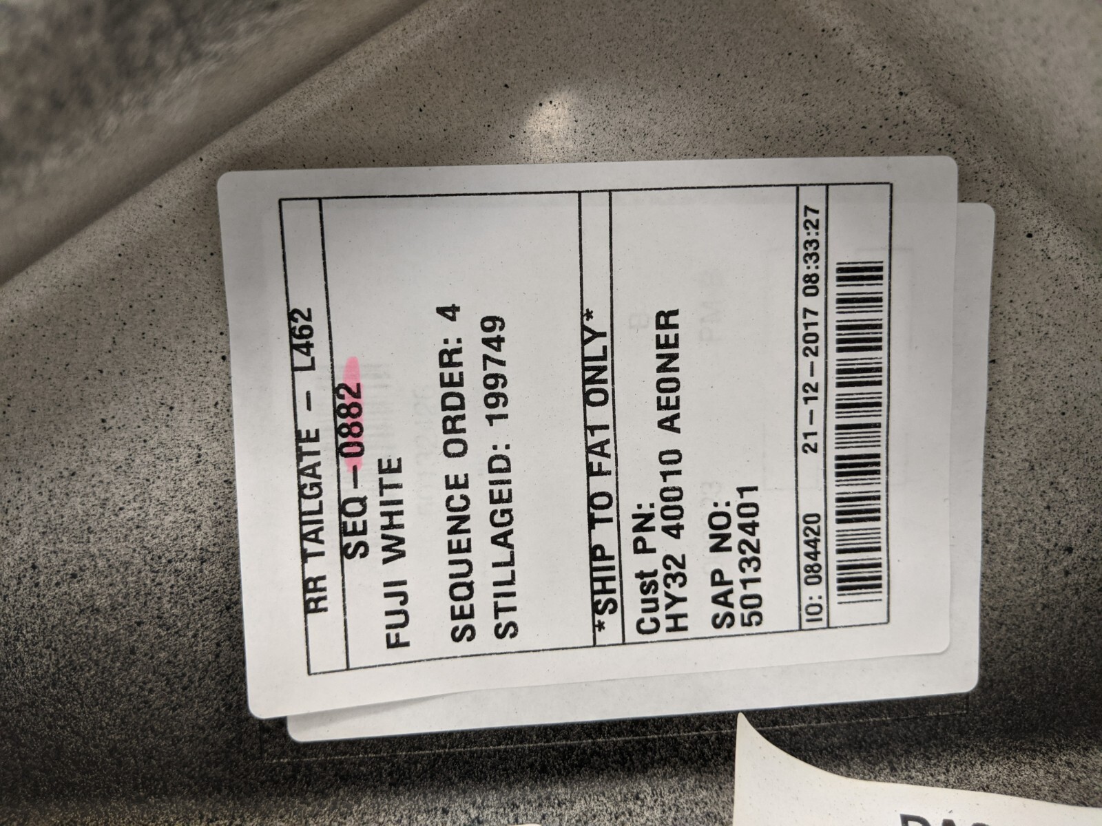 Used 2017 - 2020 Land Rover Discovery Hse Liftgate Tailgate Lid ...