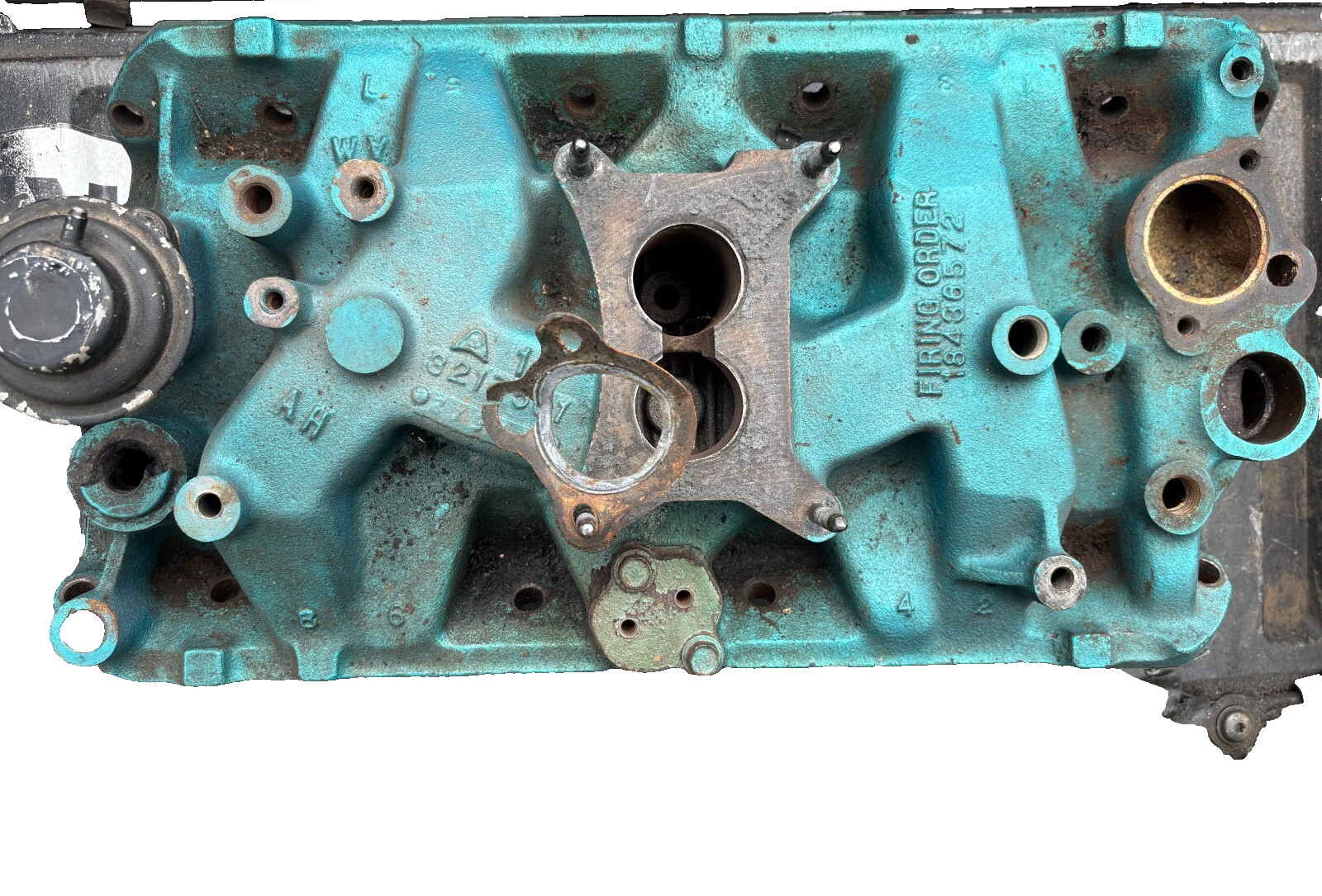 Used Amc Jeep V8 2bbl Intake Manifold Oem - 304 360 401 - Cj5 Cj7 Fs ...
