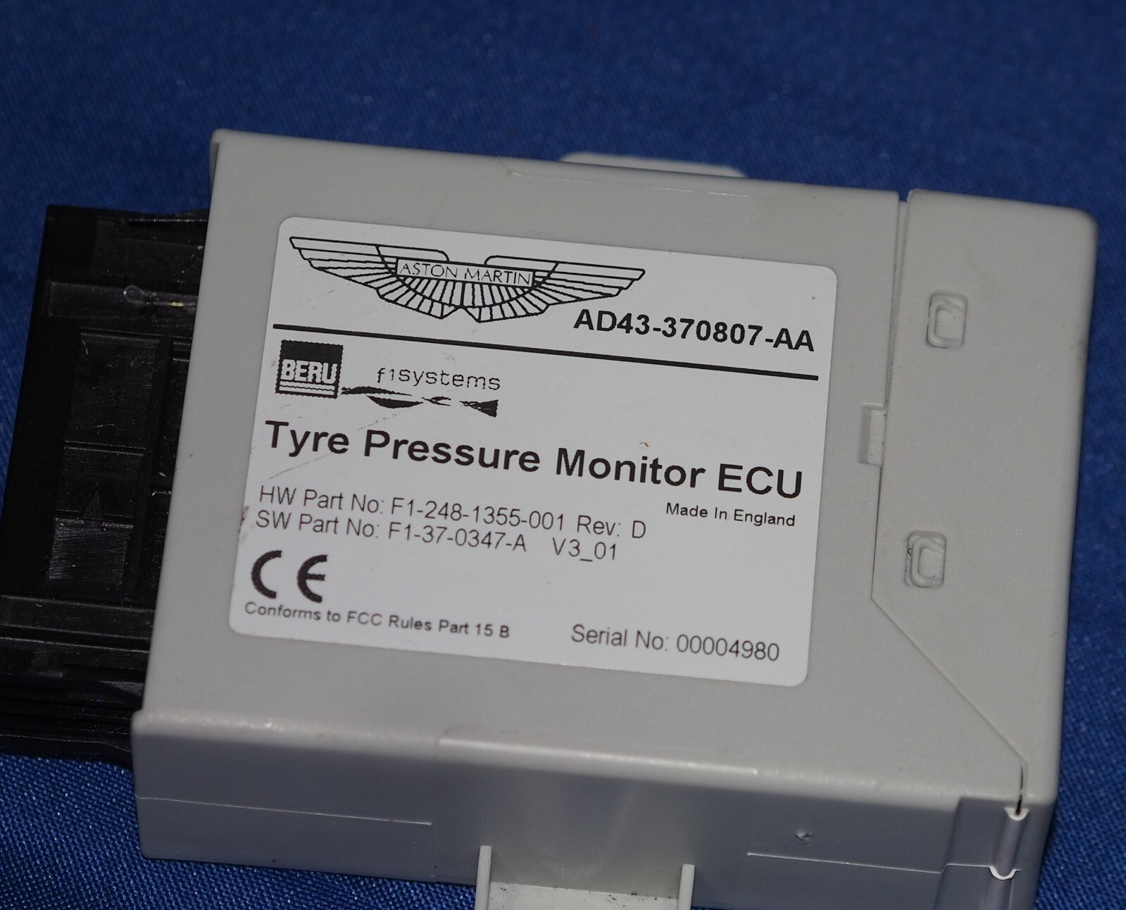 Used 2004-2020 Aston Martin Tpms Tire Pressure Control Module Oem W ...
