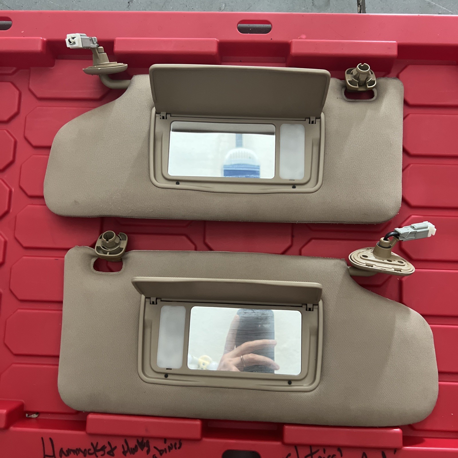 Used 2003-2007 Honda Accord Driver & Passenger Side Sun Visor Set Pair Tan for Sale | 2003-2007 ...