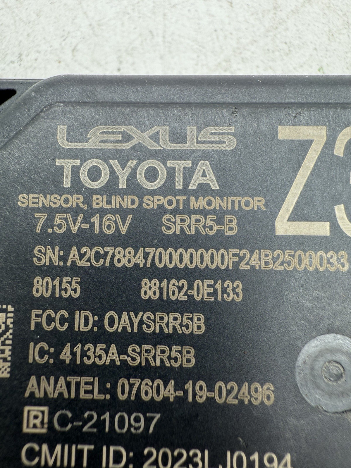 Used 2025-2026 Genuine Oem Rear Blind Spot Radar Sensor 88162-0e133 For ...