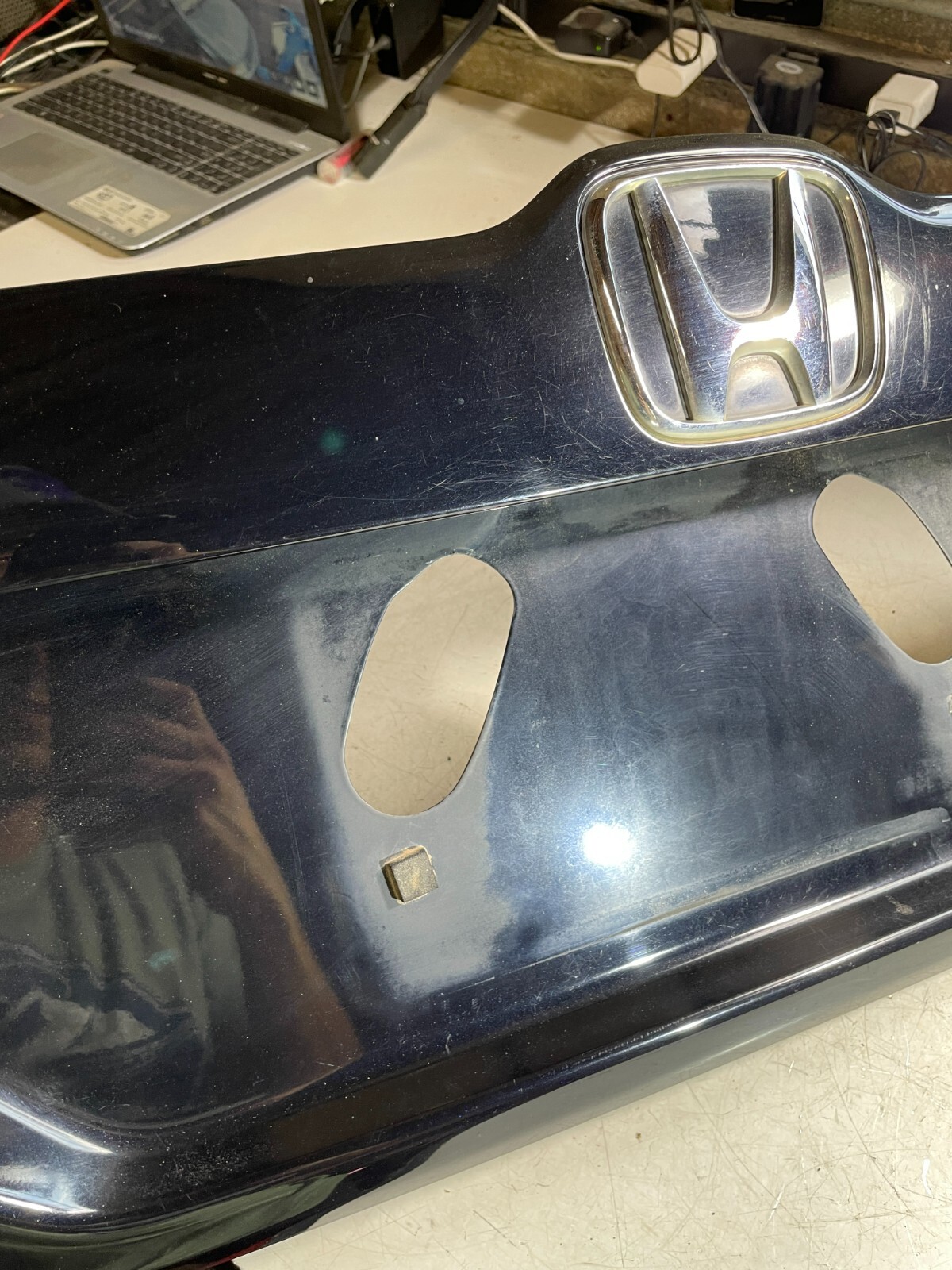 Used 2003-2005 Black Honda Pilot Back License Plate Rear Moulding Oem ...