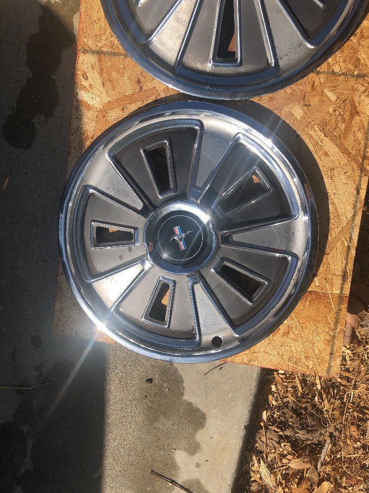 Used 1966 2014 Set Of 4 Ford Mustang Hubcap Wheel Covers Hub Cap Oem ...