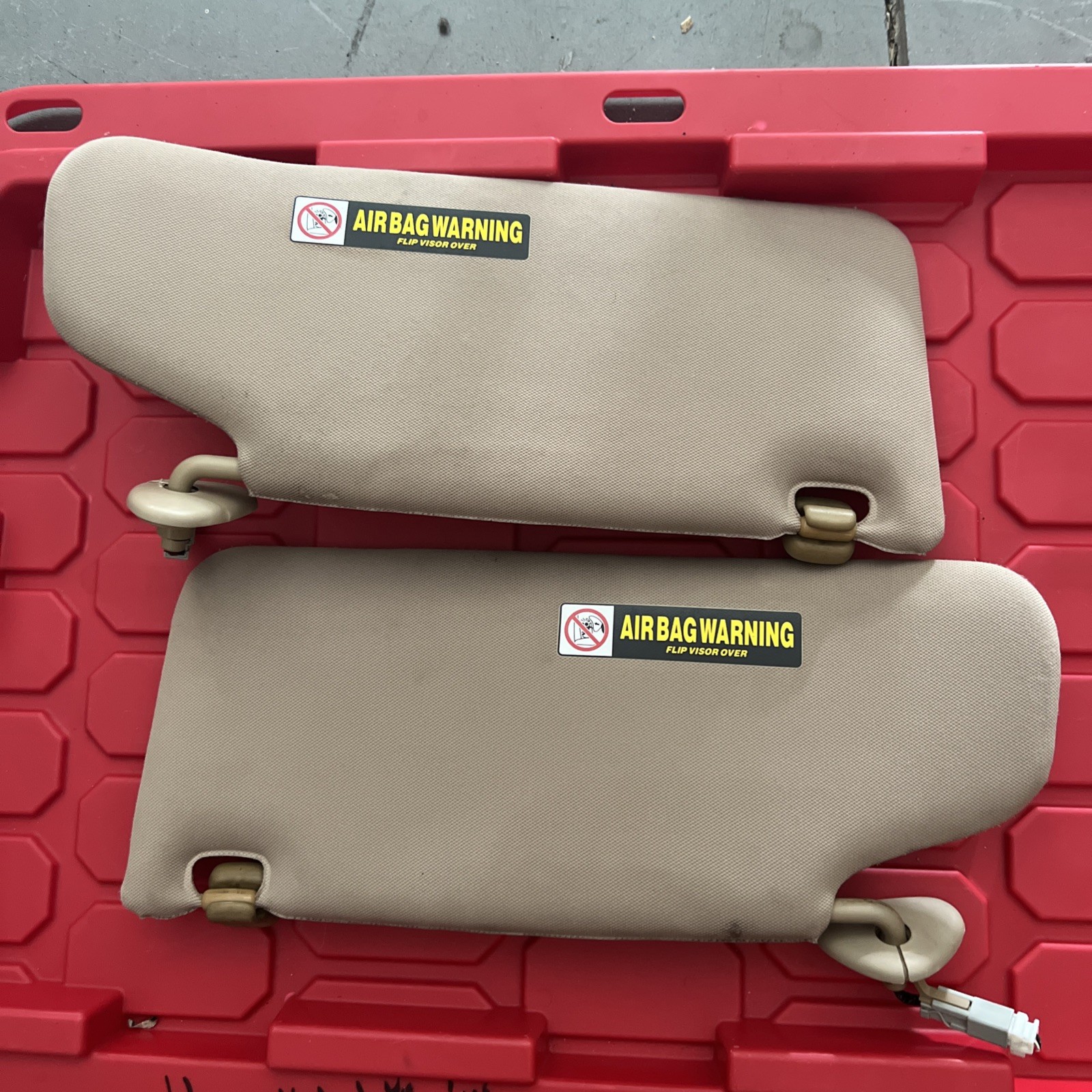 Used 2003-2007 Honda Accord Driver & Passenger Side Sun Visor Set Pair Tan for Sale | 2003-2007 ...