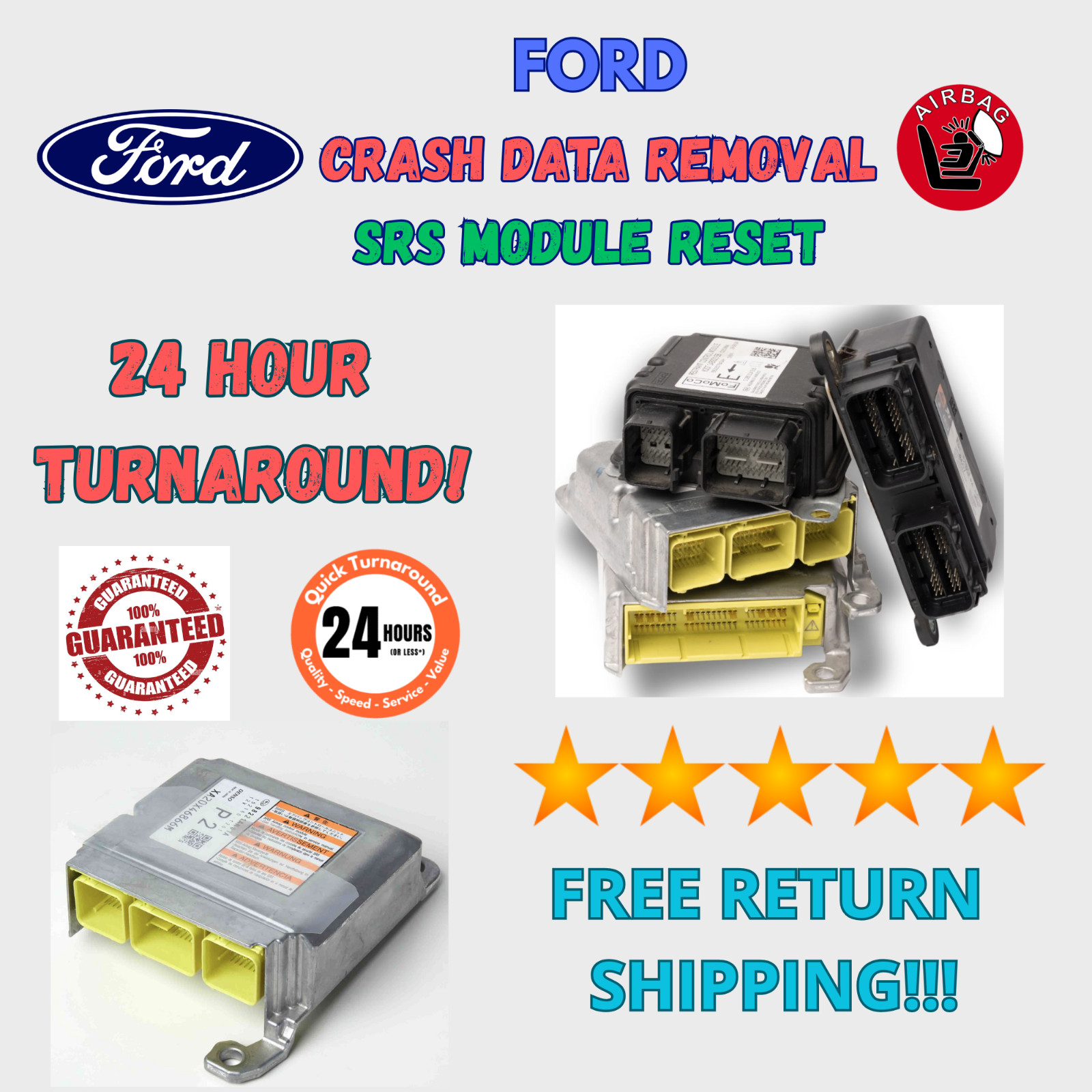 Remanufactured Ford Srs Restraint Module Crash Reset Service – Fast ...