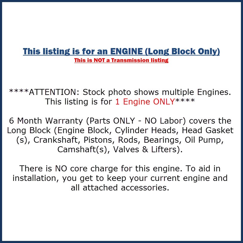 Used 2005 Ford Ranger 3.0l Engine Motor Oem 115k Miles - Lkq426069823 ...