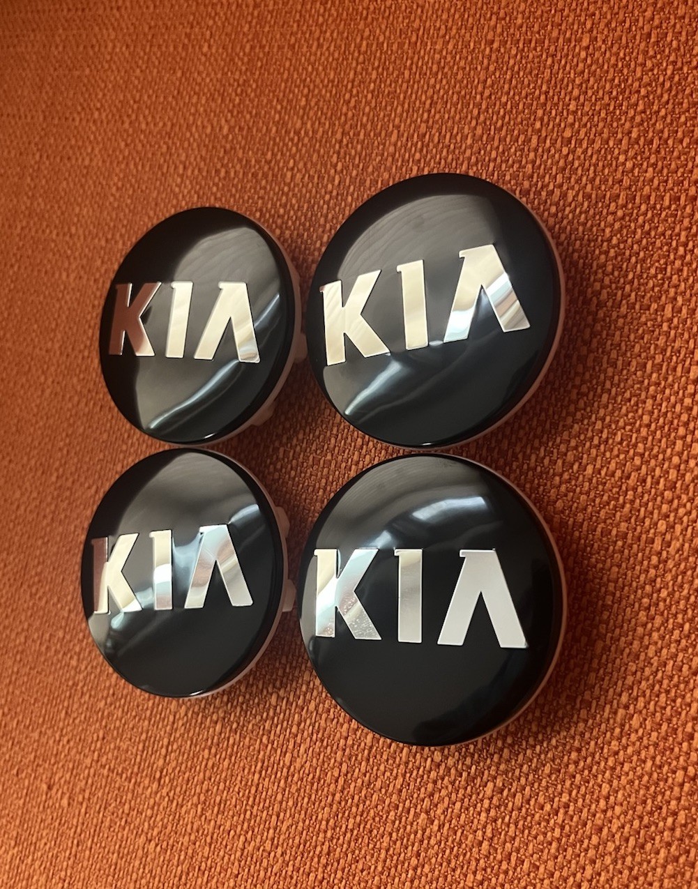 Remanufactured Kia Wheel Center Hub Caps Black , Sorento Sedona, Rio ...